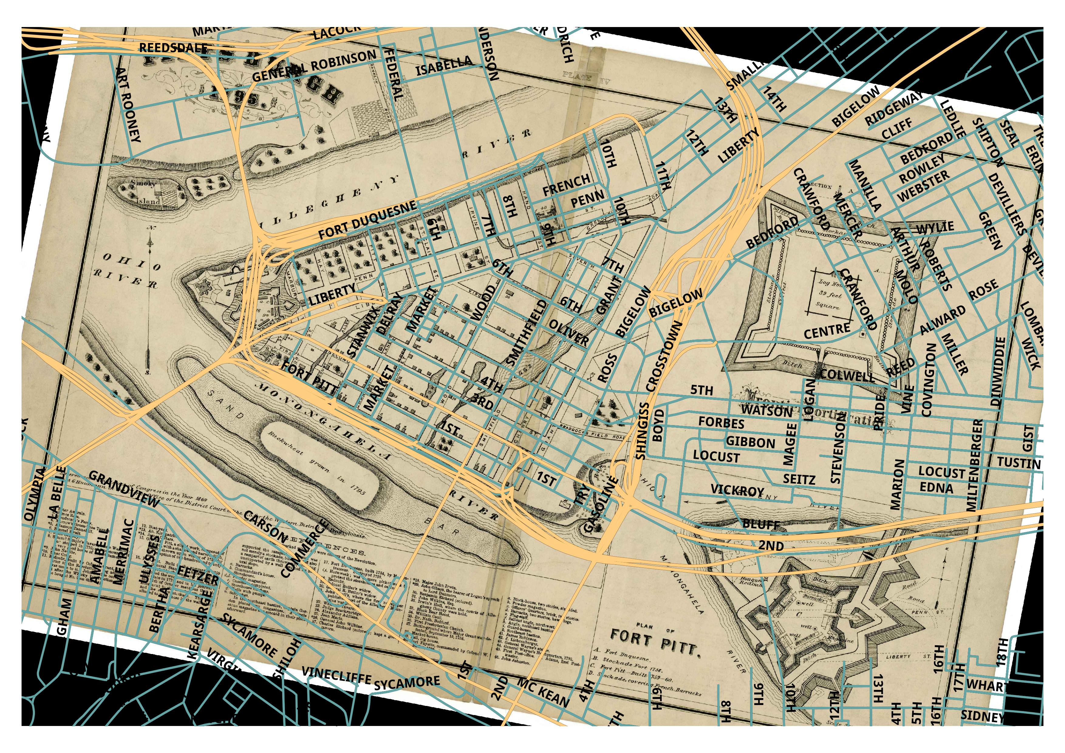 Never Relized the Fort Pitt Museum Formed Part of the Outline of the ...